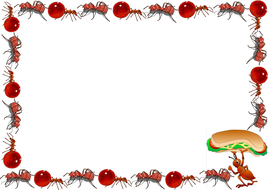 Red Ants Themed Lined Paper and Pageborders | Teaching Resources