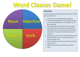 Word classes game | Teaching Resources