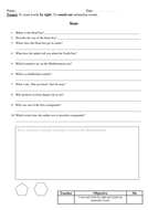 Seas and Coasts Reading Comprehensions | Teaching Resources