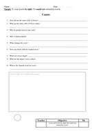 Seas and Coasts Reading Comprehensions | Teaching Resources