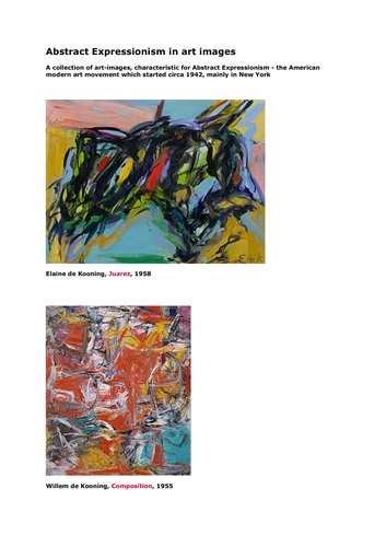 Abstract Expressionism in artist quotes on painting - free resource ...
