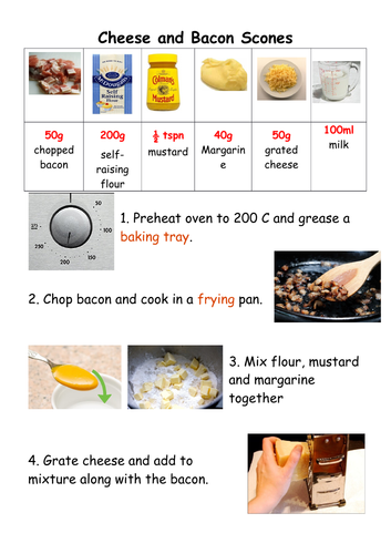 Pictorial Cooking Recipes | Teaching Resources