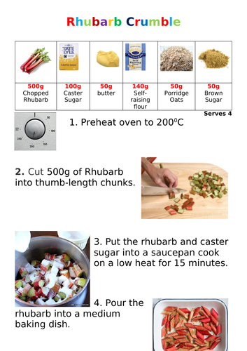 Pictorial Cooking Recipes | Teaching Resources