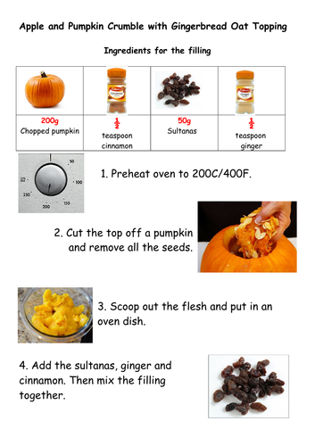 Pictorial Cooking Recipes | Teaching Resources