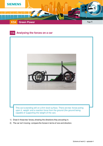 Greenpower Mini Challenge; KS4, Science, Physics, Forces/ Energy ...
