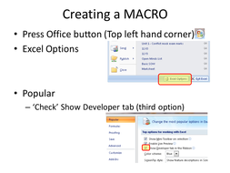 Step by step Macro guide for Excel 2007 | Teaching Resources