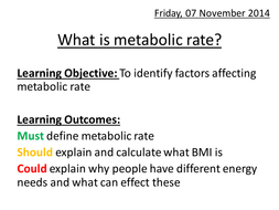 What is metabolic rate? | Teaching Resources