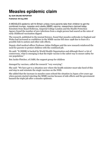 What are vaccinations? | Teaching Resources What are vaccinations? | Teaching Resources