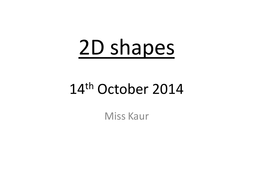 2D shapes - KS3 | Teaching Resources
