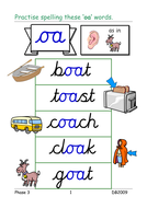 Phase 3 long vowels: ai, ee, igh, oa, oo. Table/group cards | Teaching ...