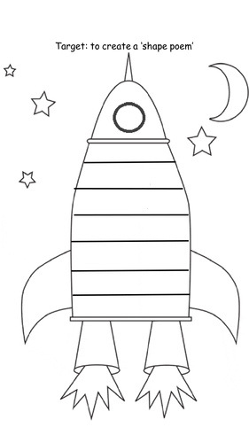 Space/ rocket Shape Poem and Planets Acrostic Poem | Teaching Resources