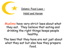 Islamic dietary laws by JasmineKay-Moyle | Teaching Resources