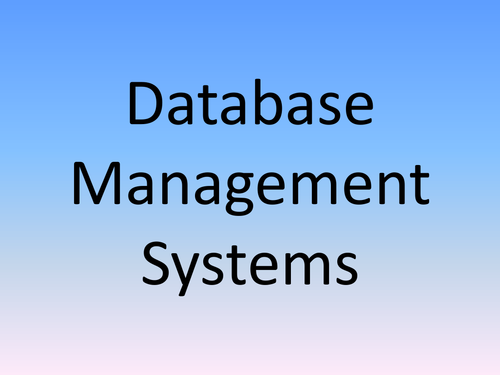 Introduction to databases | Teaching Resources Introduction to databases | Teaching Resources