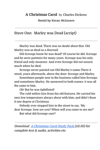 Getting Started with A Christmas Carol | Teaching Resources