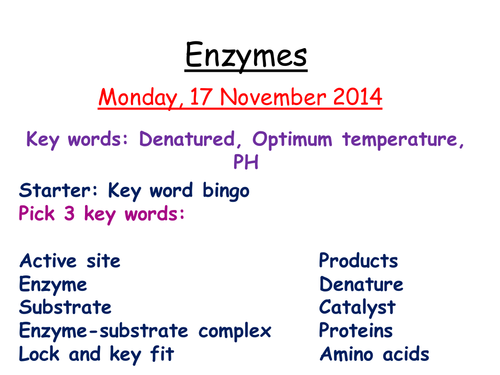 Temperature and pH- Enzyme activity | Teaching Resources