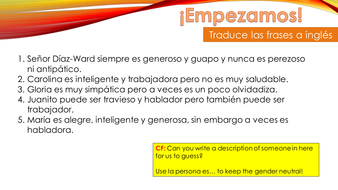 GCSE Spanish Personal Descriptions | Teaching Resources