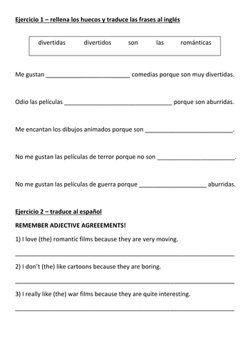 Spanish film trailer activity | Teaching Resources