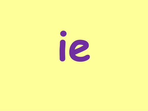 /ie/ phoneme | Teaching Resources