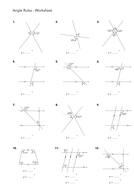 Parallel Line Angle Rules Worksheet | Teaching Resources