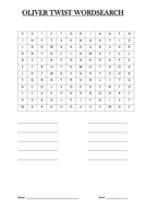 Oliver Twist Wordsearch | Teaching Resources