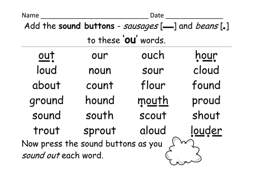 Phase 5: ou grapheme: cards, games, activities and presentation [word ...