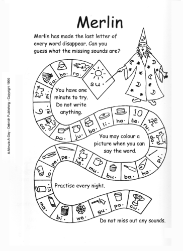 A-Minute-A-Day Phonics CVC Final Consonant | Teaching Resources