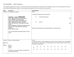 Stats 1 Edexcel revision summary and exam question | Teaching Resources