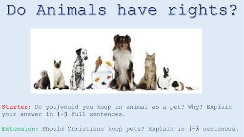 Animal Rights - Lesson 2 - Do animals have rights? | Teaching Resources