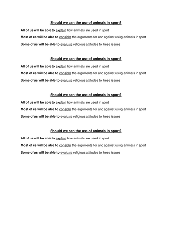 Animal Rights - Lesson 7 - Animals in sport - Hunting | Teaching Resources