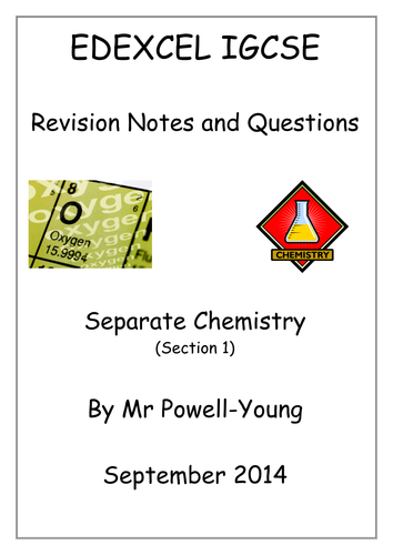 IGCSE Chemistry Revision Booklets | Teaching Resources