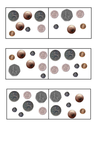 Amounts of coins and division with coins | Teaching Resources