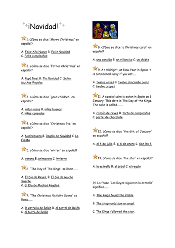 La Navidad en España | Teaching Resources