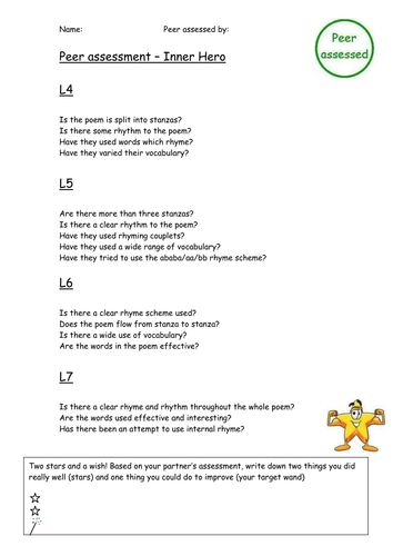 Poetry lesson linked to superhero unit | Teaching Resources