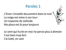 Frozen Christmas Activities KS2/3 French Let It GO | Teaching Resources