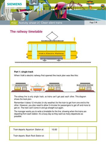 'Clean Silent Trains' KS2 Siemens Education | Teaching Resources