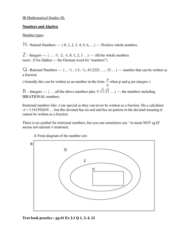 IB Math Studies SL - Notes and activities | Teaching Resources IB Math Studies SL - Notes and activities | Teaching Resources