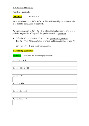 IB Math Studies SL - Notes and activities | Teaching Resources IB Math Studies SL - Notes and activities | Teaching Resources