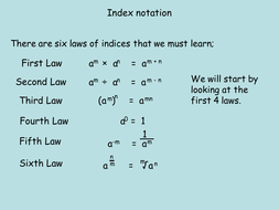 Introducing indices | Teaching Resources