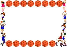 Basketball Themed Lined Paper and Pageborder | Teaching Resources