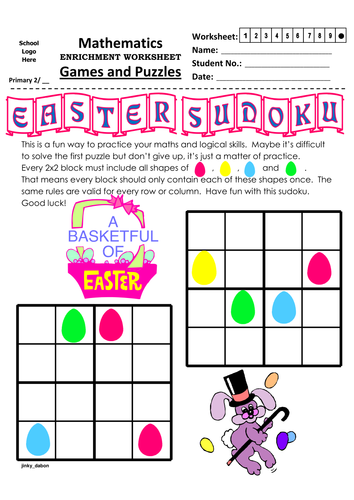 Easter Themed Sudoku | Teaching Resources
