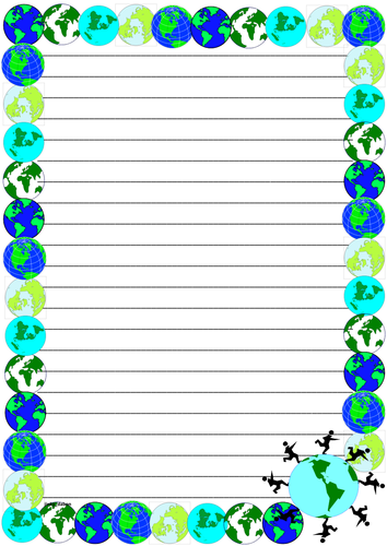 Earth Day Themed Lined Paper and Pageborders | Teaching Resources