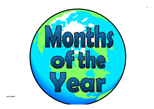 Earth Day Themed Months of the Year | Teaching Resources