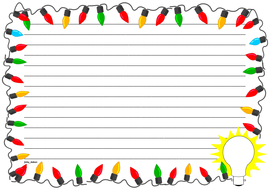 Light Bulb Themed Lined Paper and Pageborders | Teaching Resources