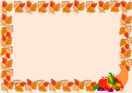 Thanksgiving Themed Lined Paper and Page borders | Teaching Resources