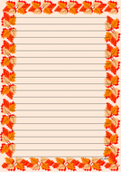 Thanksgiving Themed Lined Paper and Page borders | Teaching Resources