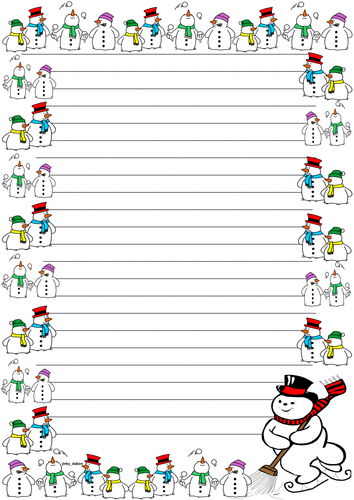Christmas Themed Lined paper and Pageborders (2) | Teaching Resources