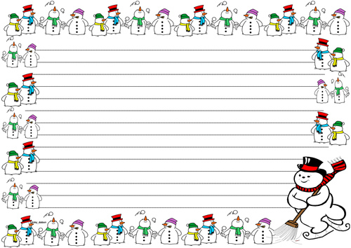 Christmas Themed Lined paper and Pageborders (2) | Teaching Resources