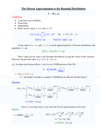 Poisson Approximation to Binomial | Teaching Resources