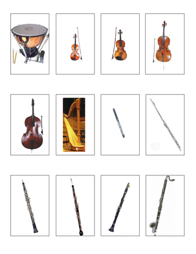 Instruments of the Orchestra Flash Cards/Game Cards | Teaching Resources