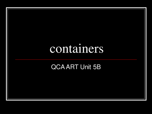 Containers | Teaching Resources
